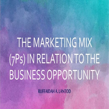 Marketing mix slide | PPTX