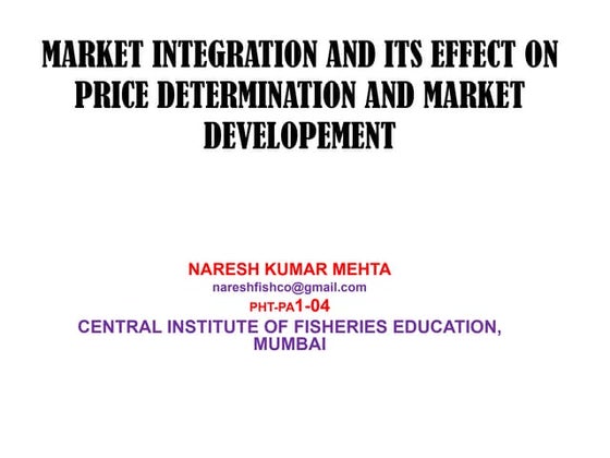 What is Market Integration and Its Types | PDF