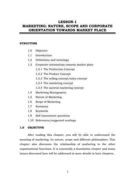 Unit 1 introduction to marketing - Class 11 - CBSE - 2016/17 | PDF ...