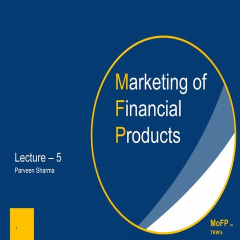 Marketing of Financial Products & services - Distribution & Marketing ...