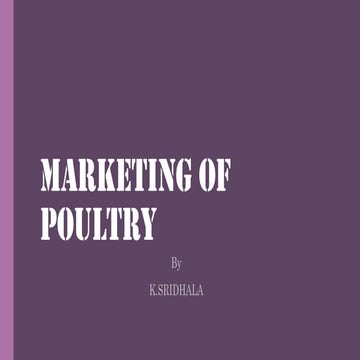 Marketing of poultry related activities diversified poultry | PPTX