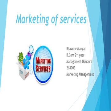 Marketing of services | PPT