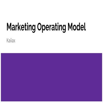 Marketing operating model - Kaiiax | PPTX
