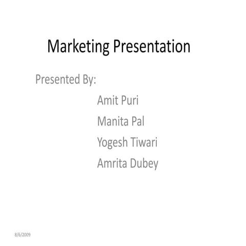 Marketing Presentation | PPT