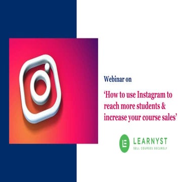 How to use Instagram to reach more students & increase your course sales | PPT