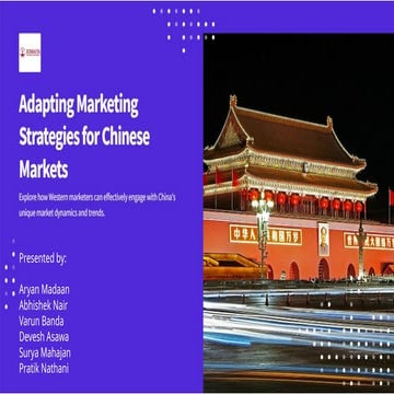 Adapting marketing strategies for Chinese markets | PPTX