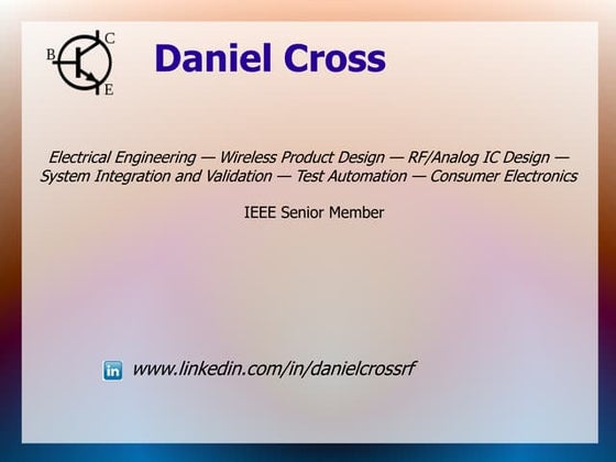 Daniel Cross Schematic Resume | PPT