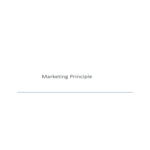 Marketing principle | PDF