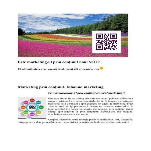 De ce marketing prin continut | PDF
