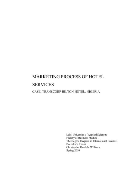 Hilton case study | PPT