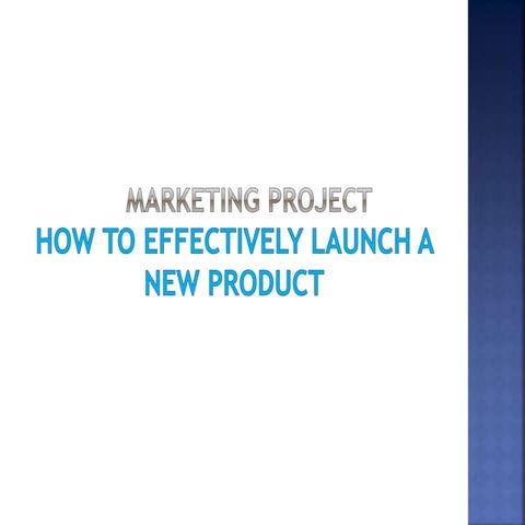 Marketing project | PPT