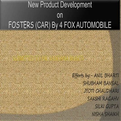new product development of car | PPTX