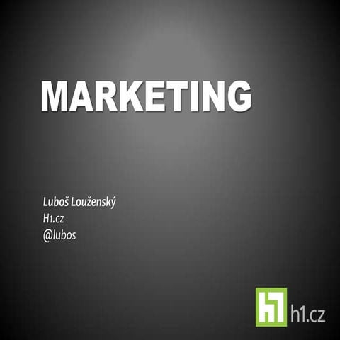 Marketing pro startupy | PPT