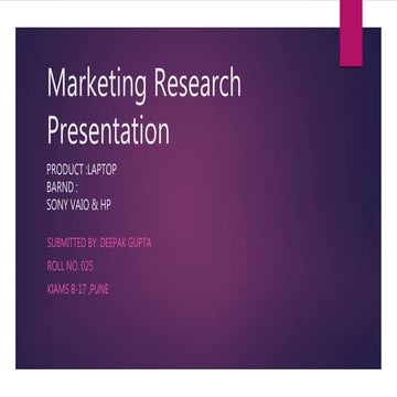 Marketing research | PPT