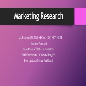 Marketing research | PPT