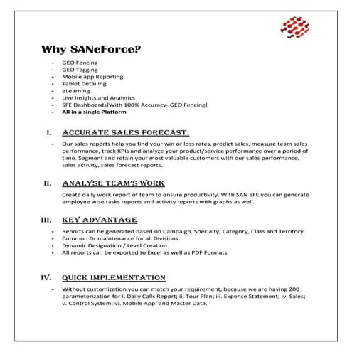 SAN SFE Features | PPT