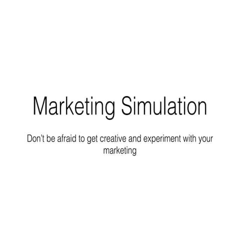 Marketing simulation | PDF