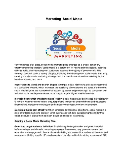 Social Media Marketing for Small Businesses. | PDF | Social Networking ...