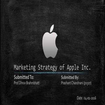 Marketing strategic of apple inc | PPTX