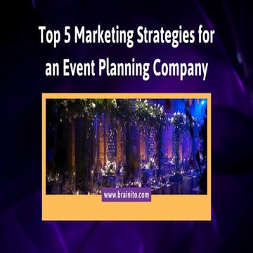 Marketing Strategy for Event Planning Company | PDF