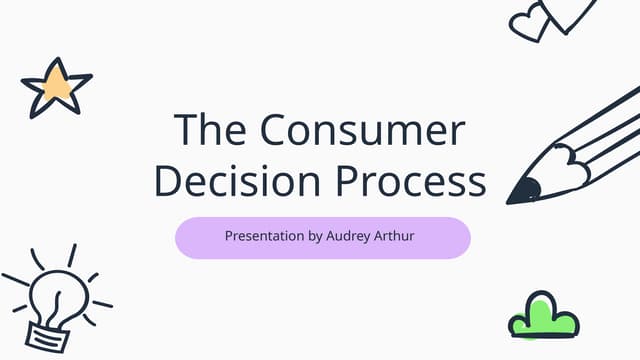 The Customer Decision Making Process - 5 Point Model | PPTX