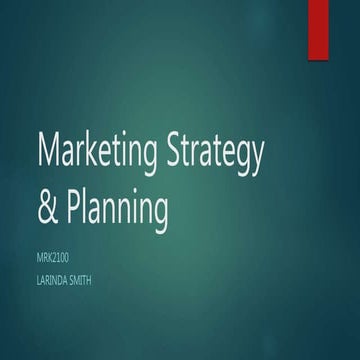 Marketing Strategy to Gain a Sustainable Competitive Advantage | PPTX