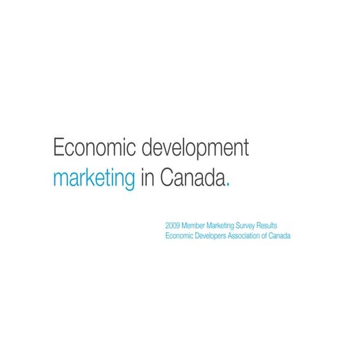 Economic Development Marketing in Canada | PDF