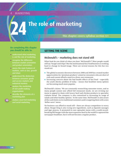 Unit 1 introduction to marketing - Class 11 - CBSE - 2016/17 | PDF ...