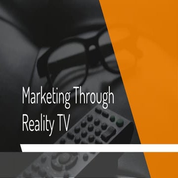 Marketing Through Reality TV | PDF