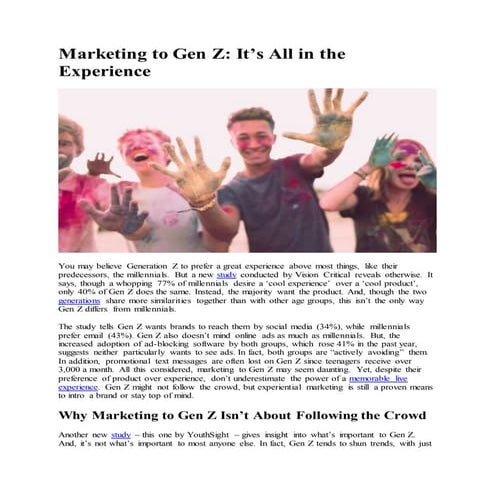 Marketing to Gen Z | DOCX