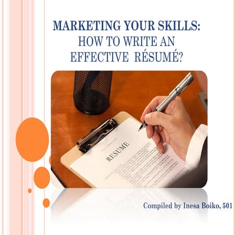 Resume building session | PDF