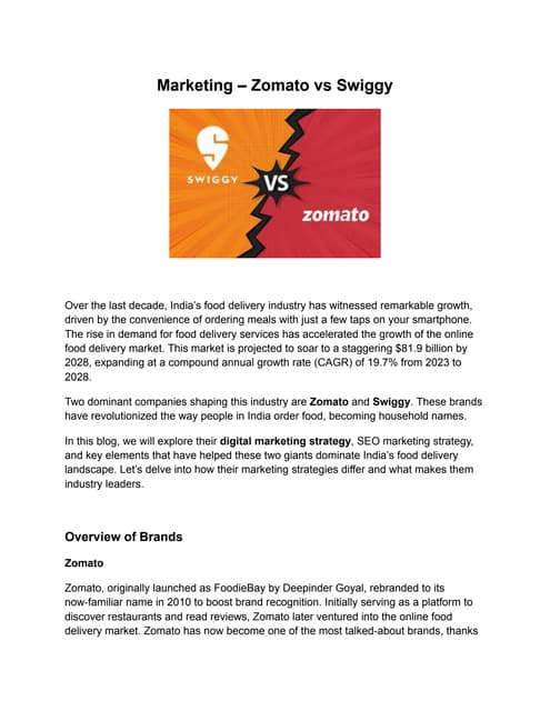 Zomato Case Study-DM | PPT