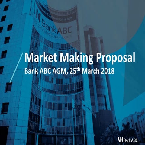 Market making proposal | PDF