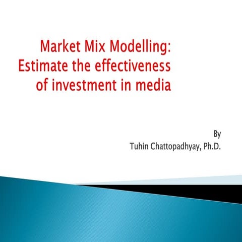 Market Mix Modelling | PPT