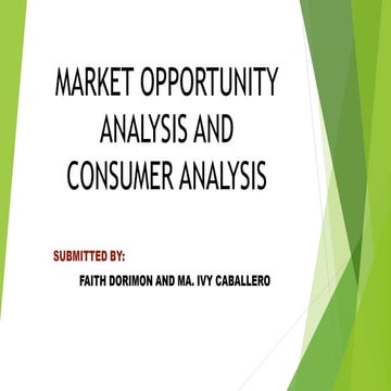Market opportunity analysis and consumer analysis | PDF