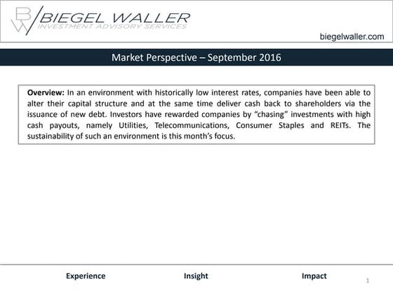 Market Perspective - October 2016 | PPT
