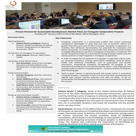 Market Place on Triangular Co-operation Projects | PDF