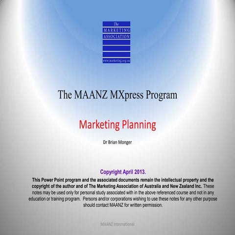 Market planning implementation and control | PDF