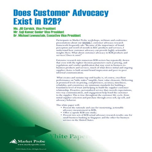 B2B Customer Behavior White paper. | PDF
