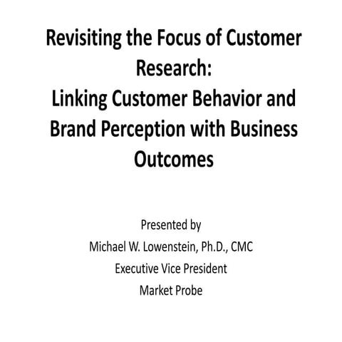 Market probe barcelona presentation | PPT