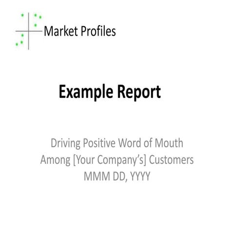 Market profiles report example | PPTX