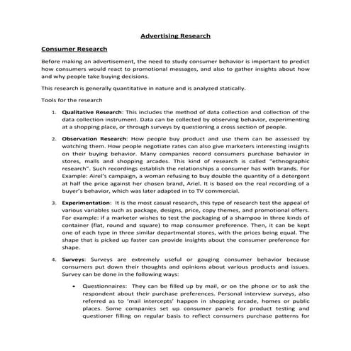 Market research | PDF