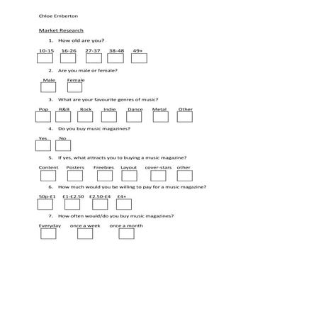 Blank Questionnaire | DOCX