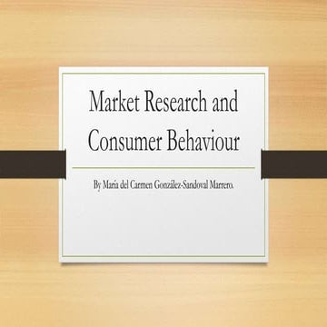 Market research and Consumer behaviour | PPTX