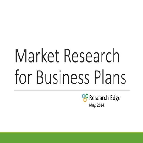Market Research for Business Plans | PPT