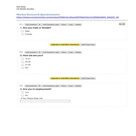 Market research questionnaire | DOCX