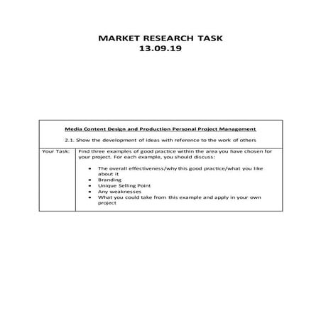 Movie research task | PPTX