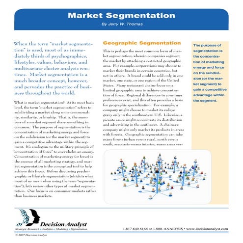 Market segmentation | PDF