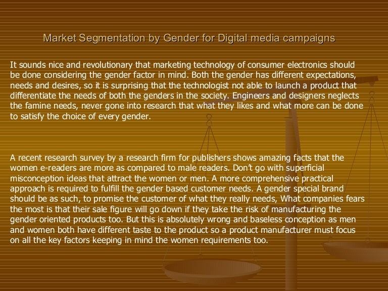 Market Segmentation By Gender For Digital Media Campaigns 9333