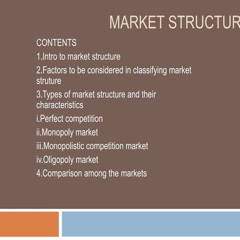 Market Structure and Types of Market Structure